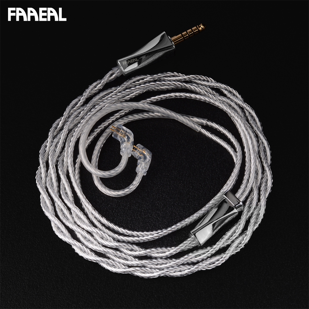 Faaeal Mini Slender Eo Tai Nghe Cáp 0.78mm / QDC Tai Nghe Nâng Cấp Dây 6N OCC Mạ Bạc Litz HiFi ...