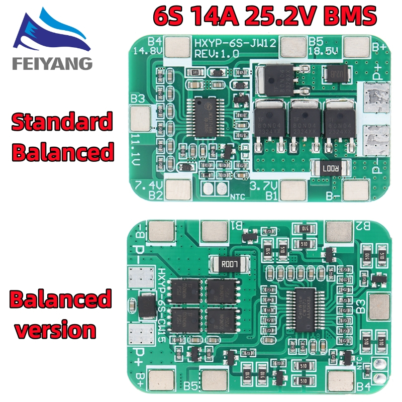 Bảng Mạch Sạc Pin Lithium 6S 22.2V 25.2V 14A 20A 18650 Li-ion Kèm Mô ...