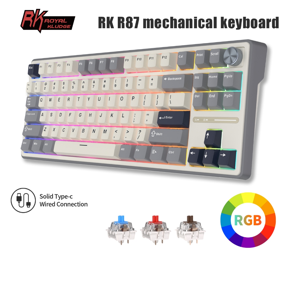 Royal Kludge RK R87PRO 87 Phím Có Dây Trò Chơi Chuyên Nghiệp Hotswap ...