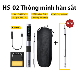 [Bộ HS-02A + mũi K] FNIRSI HS-02 Sắt hàn nhiệt độ có thể điều chỉnh DC ...