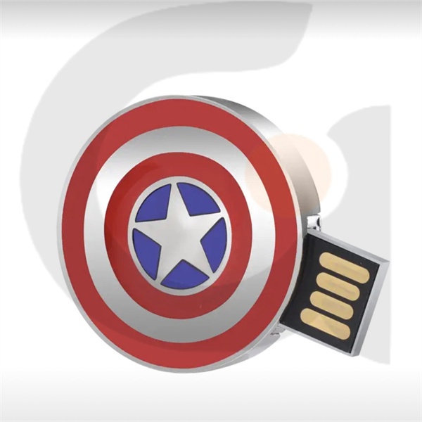 Ổ đĩa Flash tốc độ cao Captain America Shield Metal USB 1GB 2GB 4GB 8GB ...