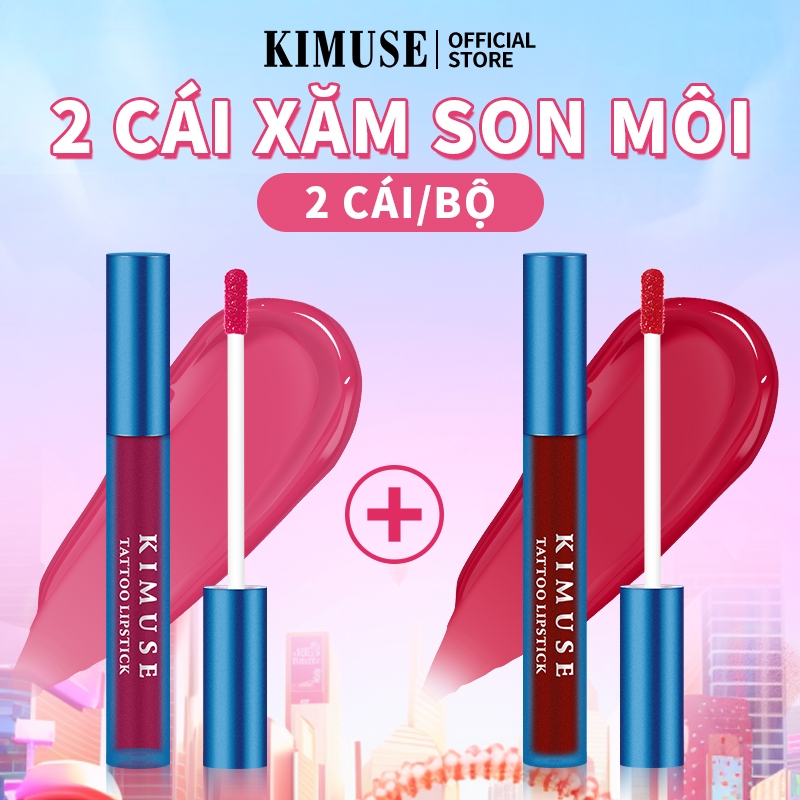 Kimuse 2 Chiếc Peel Off Lip Stain Tattoo Lipstick Chống Thấm Nước Peel ...