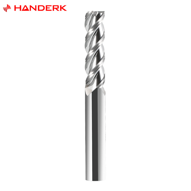Handerk HRC55 Bộ cối xay vuông cacbua 3 mũi khoan chuyên nghiệp CNC để phay các ứng dụng nhôm ...