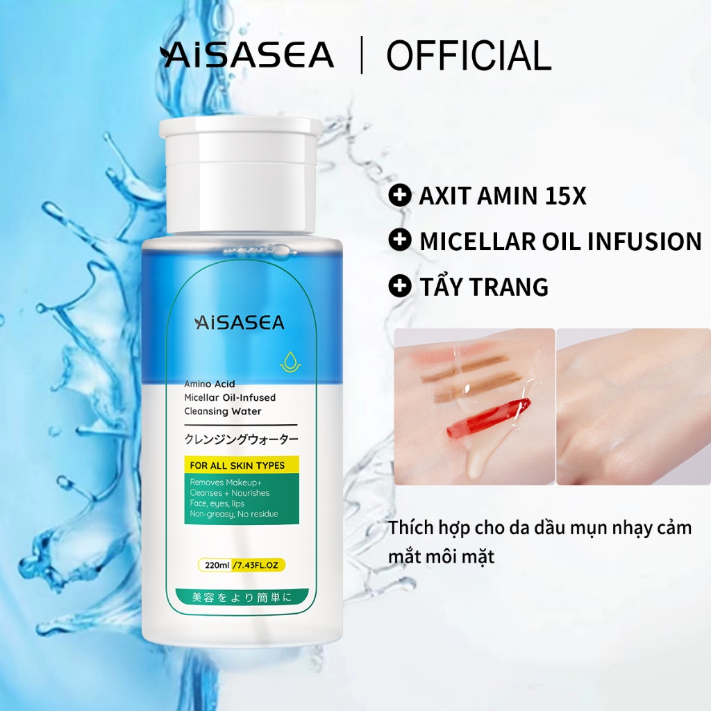 AISASEA dầu tẩy trang mắt môi sạch sâu Không Cay Mắt Da Nhạy Cảm 220ml ...