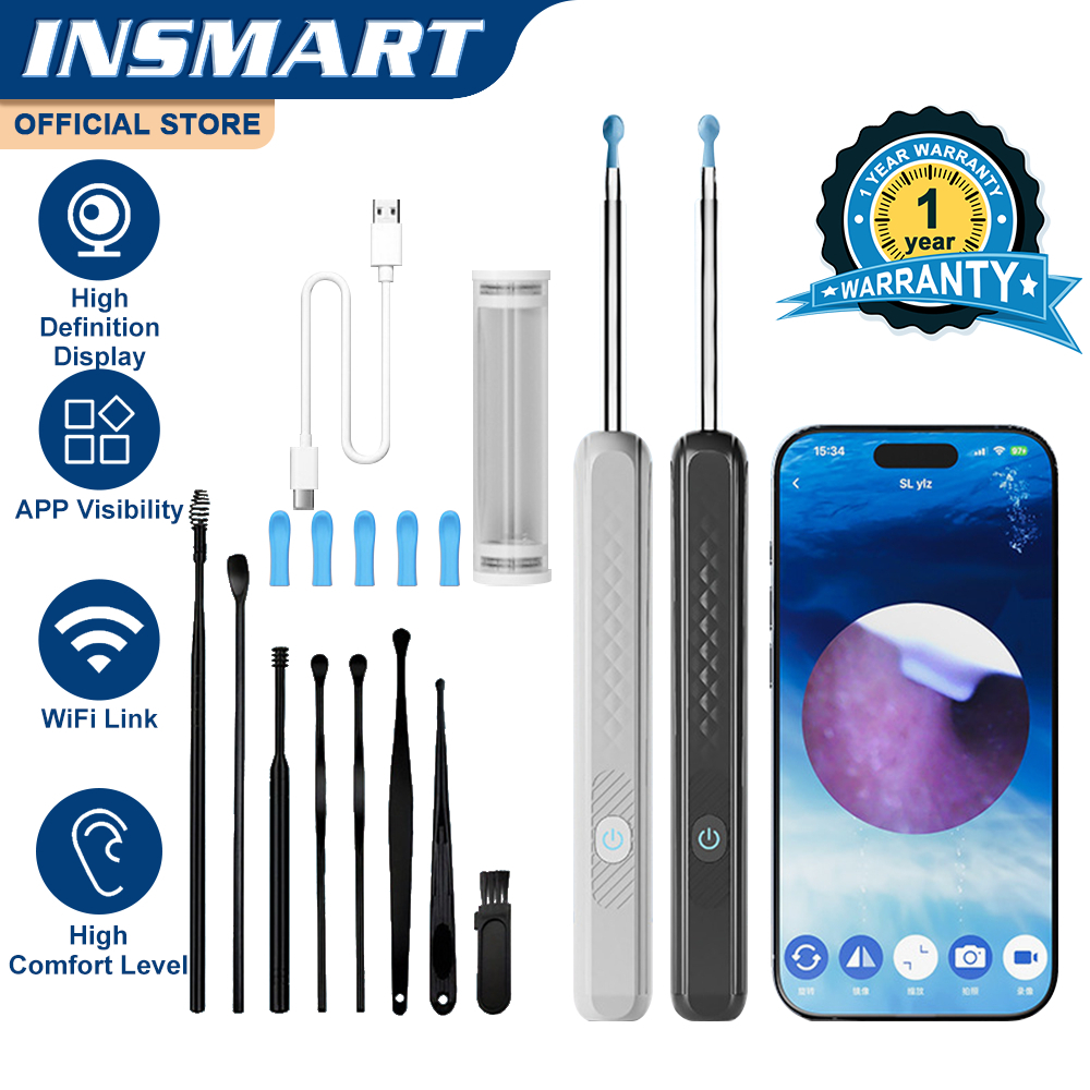 INSMART dụng cụ lấy ráy tai With Camera Độ phân giải cao Đèn LED chống ...