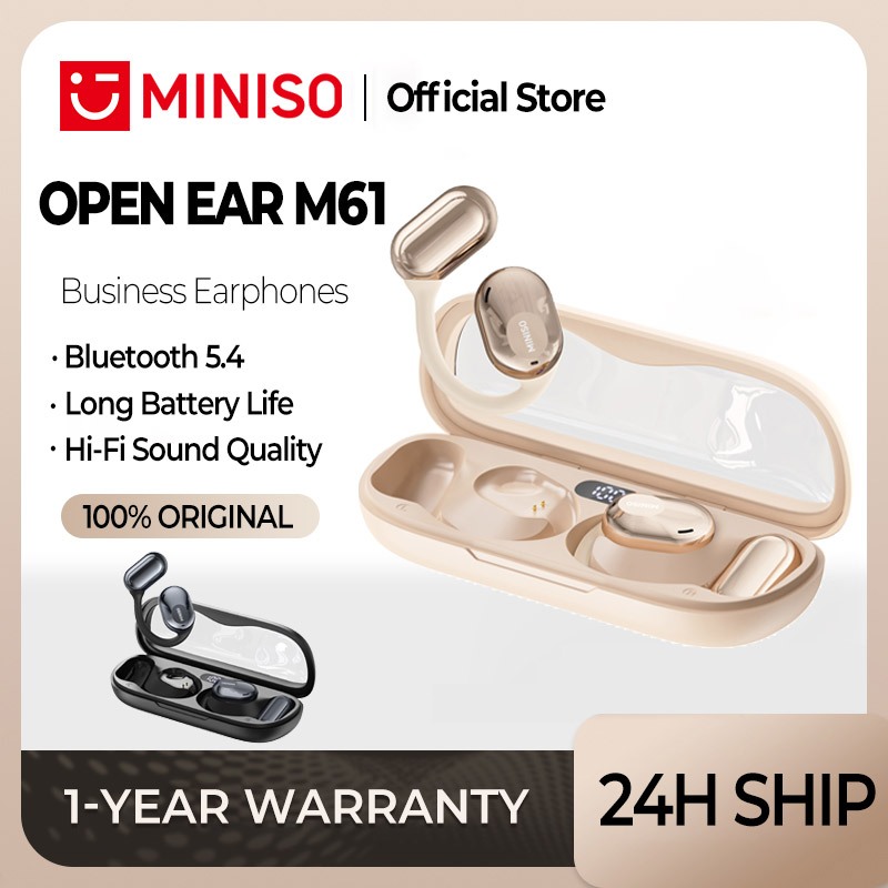 MINISO M61 Tai nghe Bluetooth chống ồn Tai nghe thể thao Bluetooth 5.4 ...