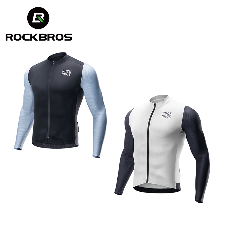 Rockbros Tay Dài Jersey Nam Thoáng Khí Nhẹ Đi Xe Đạp Cuộc Thi Jersey Phản Quang Co Giãn MTB Xe ...