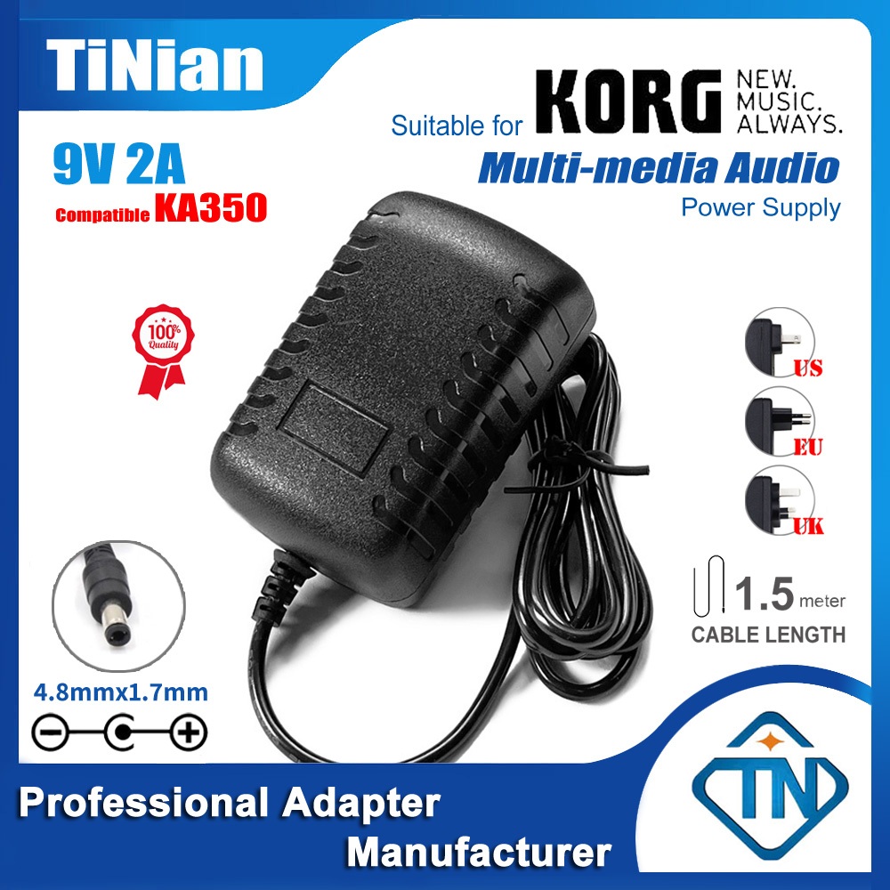 Bộ chuyển đổi AC / DC 9V 2A 1.7A KA350 cho KORG Volca Serise KROSS ...