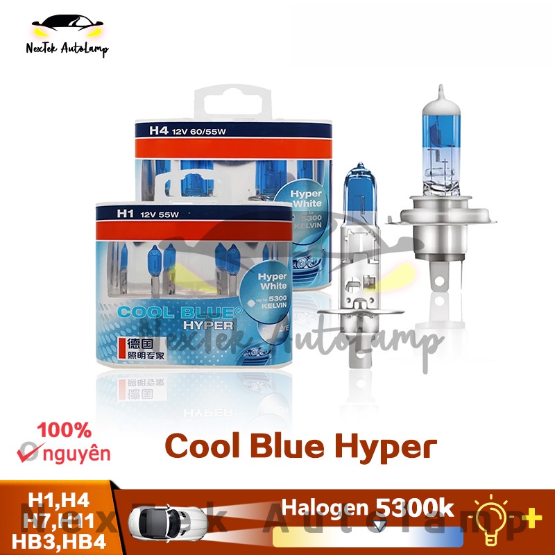 For OSRAM Cool Blue Hyper H1 H4 H7 H11 HB3 HB4 12V 5300K Đèn pha ...