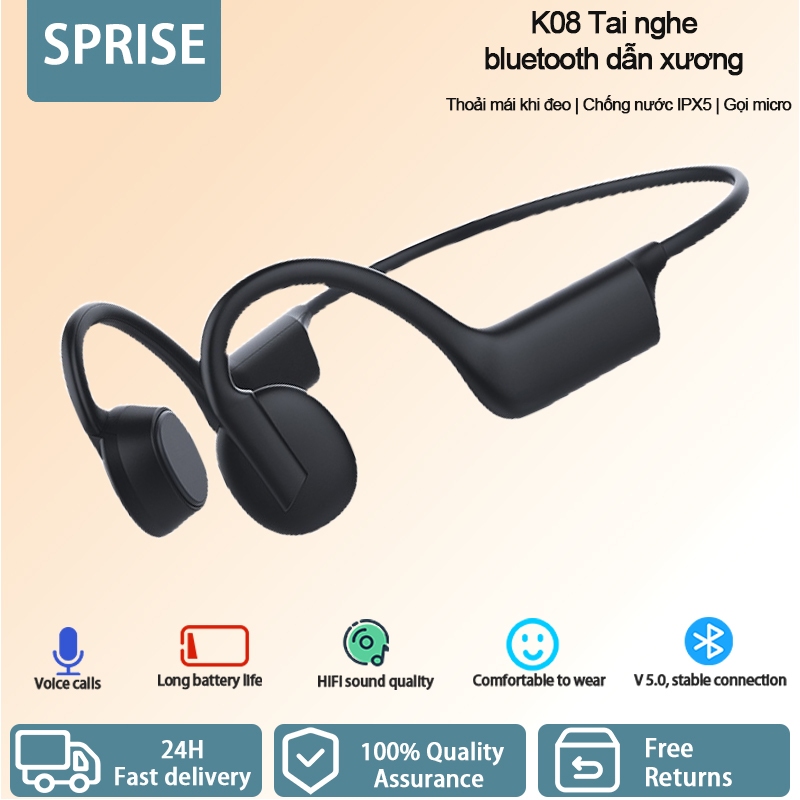 Sprse K08 Dẫn Truyền Xương Tai nghe không dây Tai Nghe Tuổi Thọ Pin Dài Tai Nghe Chạy Over-Ear ...