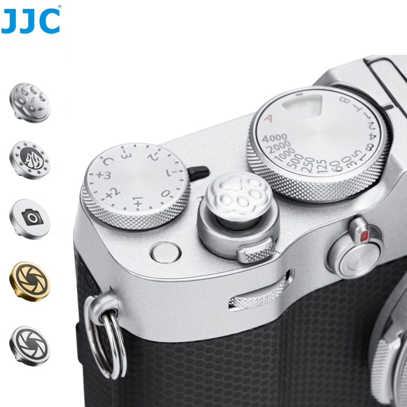 JJC Nút nhả mềm cho máy ảnh nút chụp màu đỏ bằng đồng thau kết dính 3m cho X-T50 X100VI X100F X ...