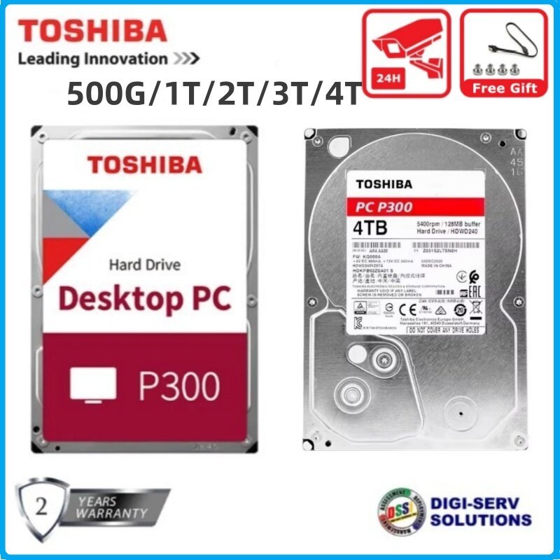 Ổ cứng máy tính để bàn Toshiba P300 4TB / 3TB / 2TB / 1TB / 500GB 7200 RPM 64MB Cache SATA 6.0Gb ...