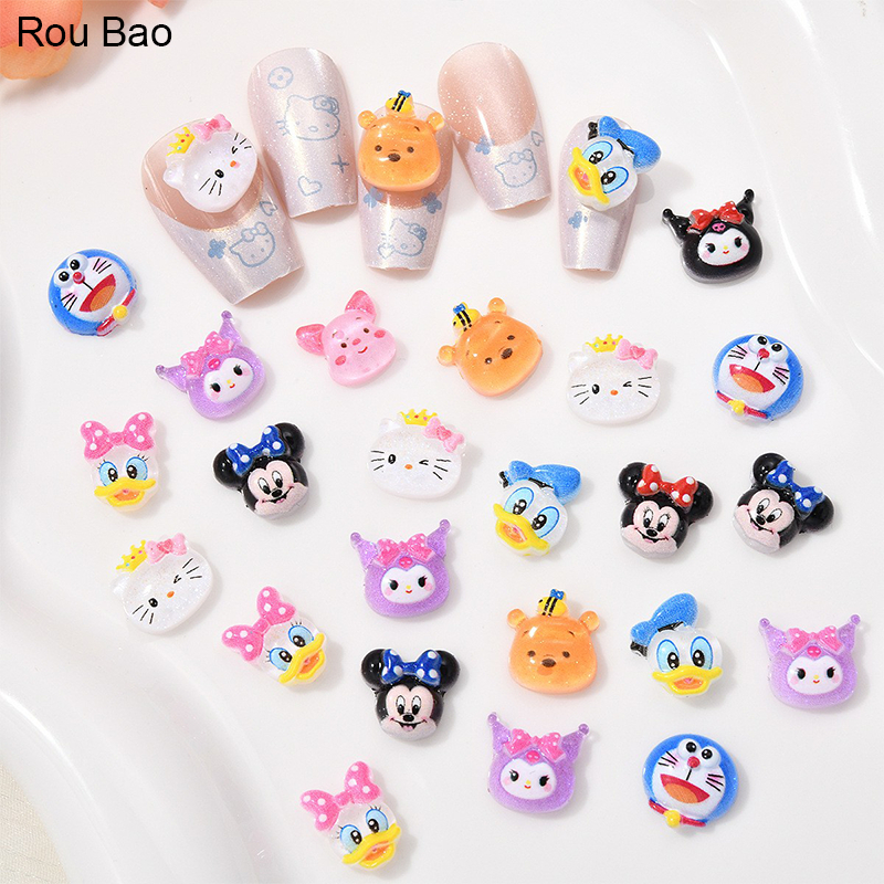 Rou Bao 50 Chiếc Móng Tay Hoạt Hình Series Kuromi Kitty Mickey Dễ ...