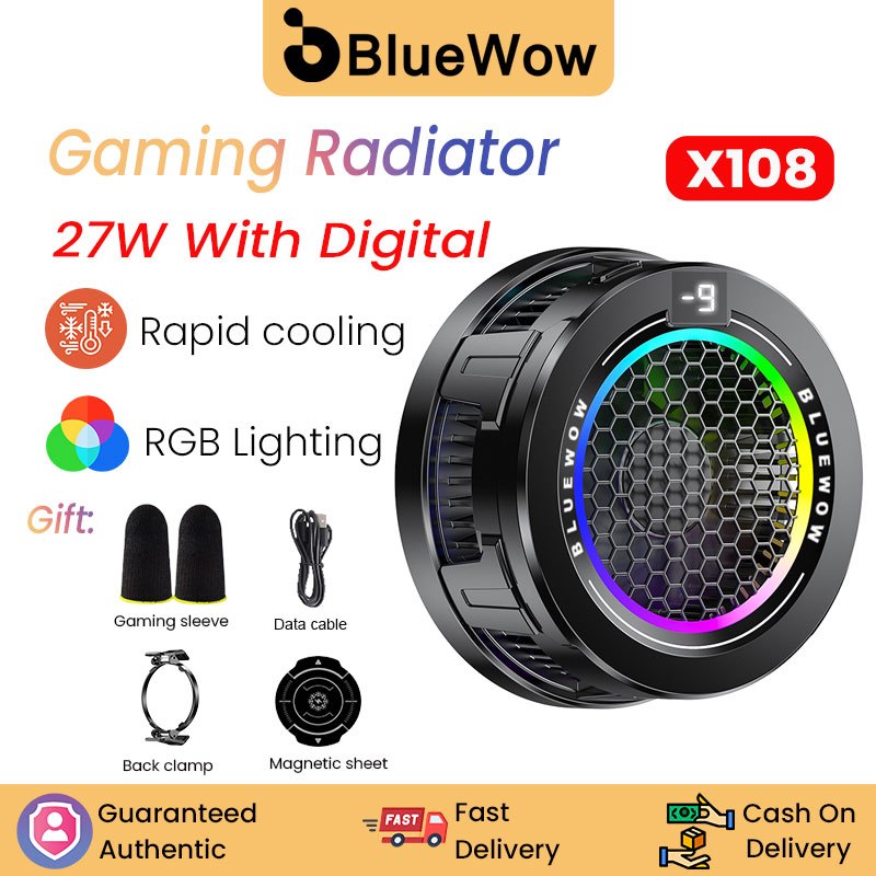Bluewow X108 / X109 27W Bộ tản nhiệt điện thoại bán dẫn Tản nhiệt làm mát Turbo Hurricane Game ...