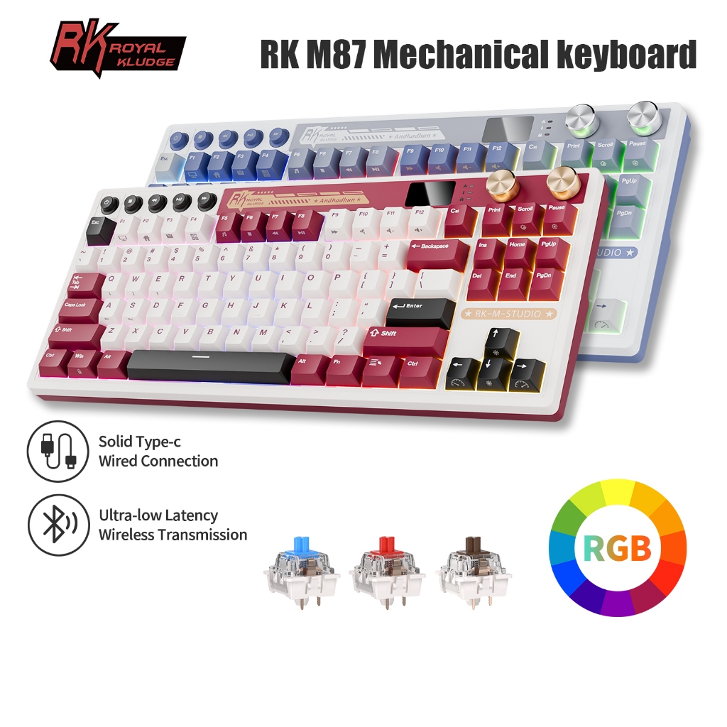 Rk ROYAL KLUDGE RK M87 Có Dây Có Đèn Nền RGB Chơi Game Bàn Phím Máy ...