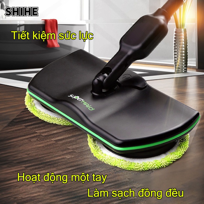 SHIHE Cây lau nhà bằng điện không dây Kamede để lau sàn và đánh bóng ...