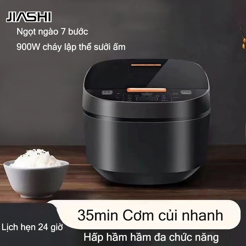 JIASHI Nồi cơm điện 5L hẹn giờ thông minh làm nóng nồi cơm điện gia ...