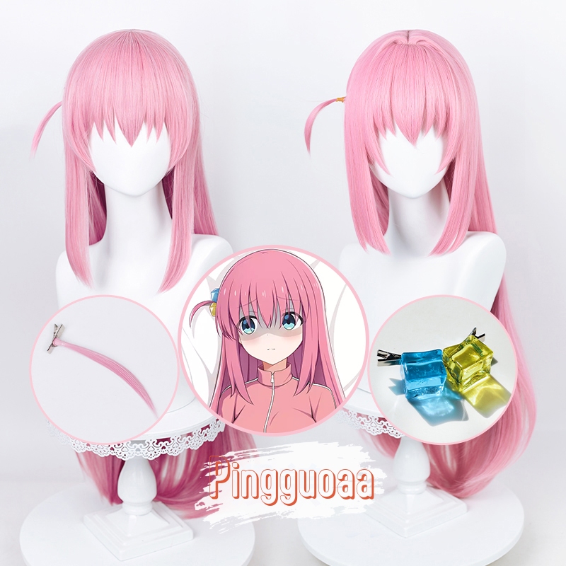 【Manmei】Bocchi The Rock! Gotou Hitori Cosplay Wig 80cm Long Pink ...