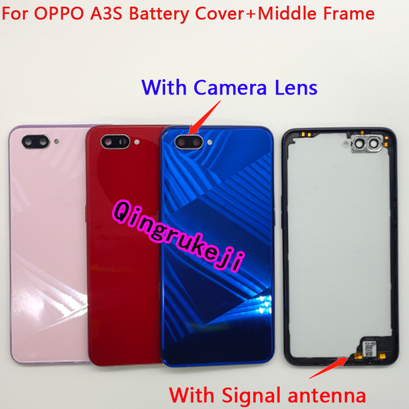 Ốp điện thoại Mới Cho OPPO A3S / OPPO A5 Vỏ Pin + Khung Giữa Cửa Phía ...