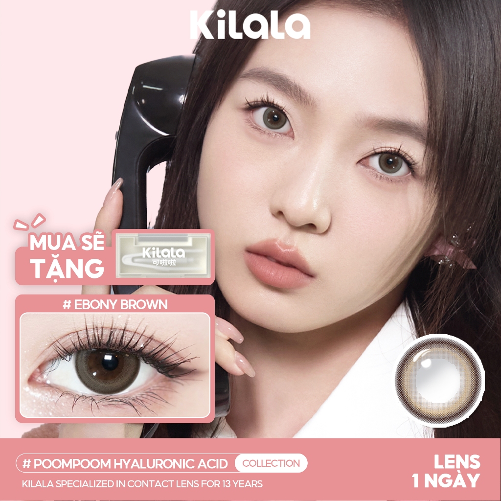 10 chiếc Kính áp tròng Kilala lens 1 ngày màu nâu Twinkle Brown DIA 14 ...
