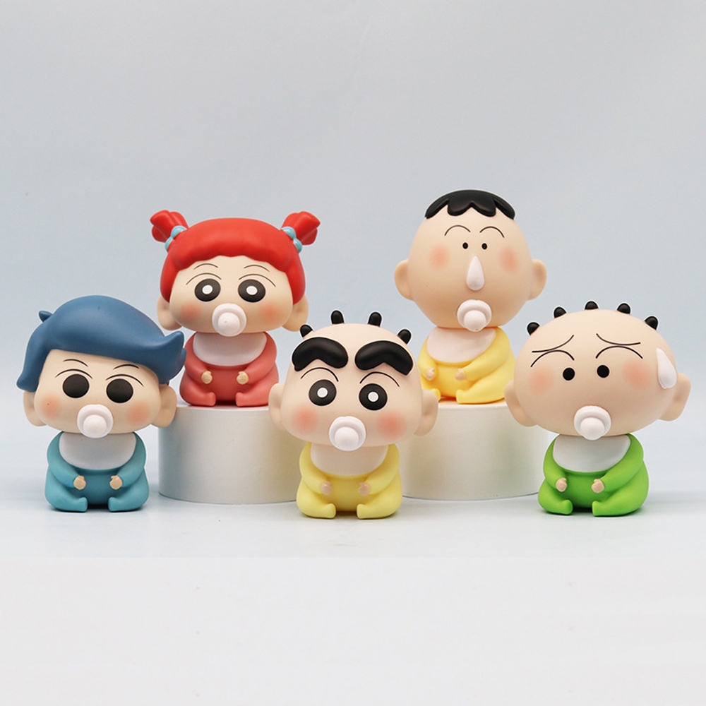 5 Cái / bộ 8.5-9cm Crayon Shin-chan Núm Vú Bé Nohara Shinnosuke Kazama Toru Sakurada Nene ...
