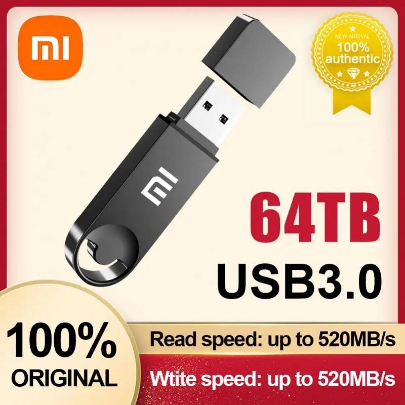 Ổ đĩa bút Mini Xiaomi 64TB USB3.1 Đĩa U chống nước di động 32TB 16TB Bộ ...