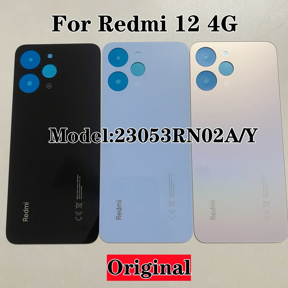 Chính Hãng Dành Cho Xiaomi Redmi 12 4G Pin Mặt Sau Kính Thay Thế Vỏ ...