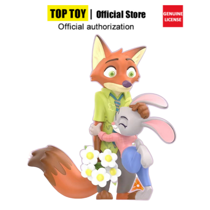 MINISO toptoy Disney Zootopia hộp mù ngôn ngữ hoa thế giới hình Judenik ...