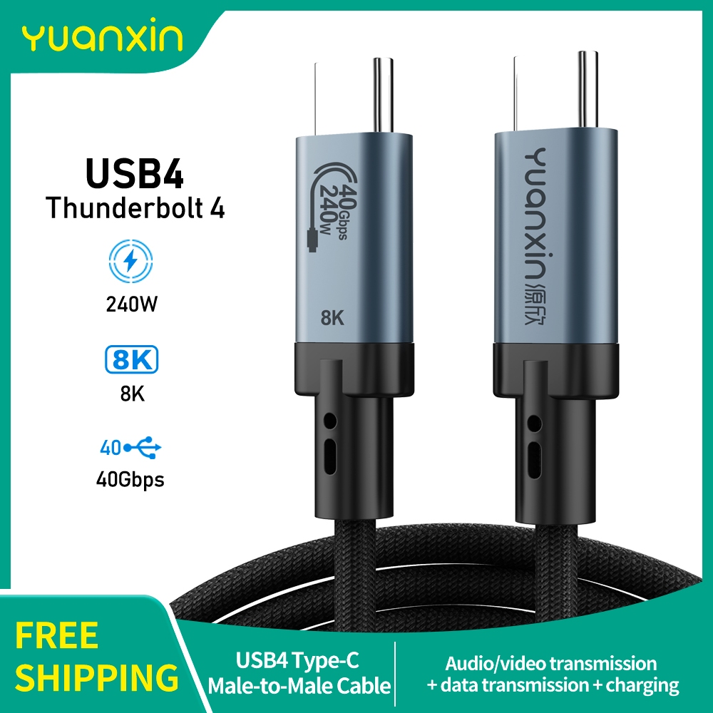 Yuanxin Cáp USB4 8K 40Gbps 240W Cáp Sạc Nhanh Thunderbolt 4 / 3 QC4.0 Loại C Cáp Truyền Dữ Liệu ...