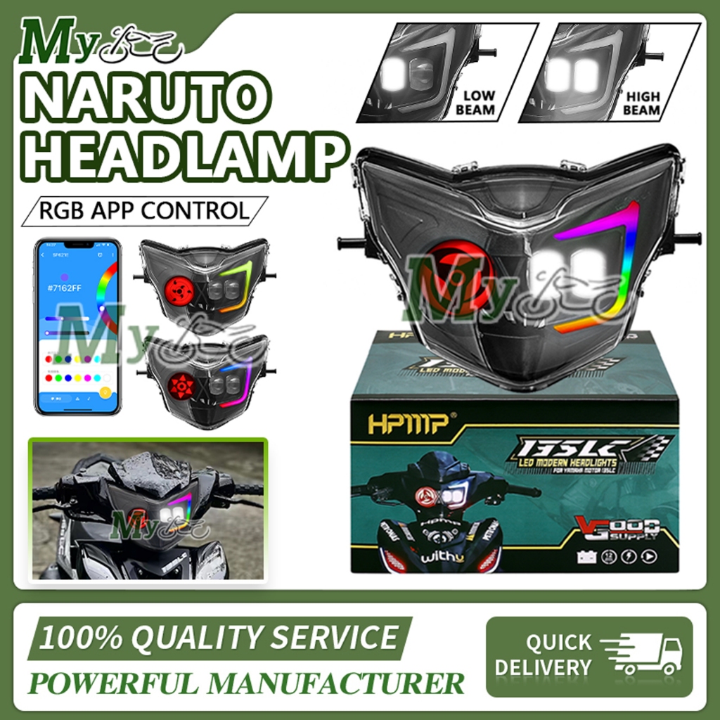 Hplc 135 V2 ~ V7 LAMPU DEPAN LED ĐÈN ĐÈN RGB APP ĐIỀU KHIỂN NARUTO SINGLE DEVIL EYES BLUETOOTH ...