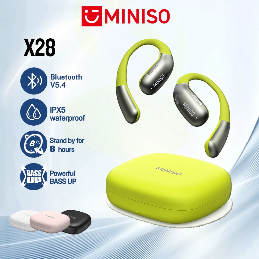 Miniso X28 Tai nghe không dây Bluetooth 5.4 IPX5 Giảm tiếng ồn thể thao ...