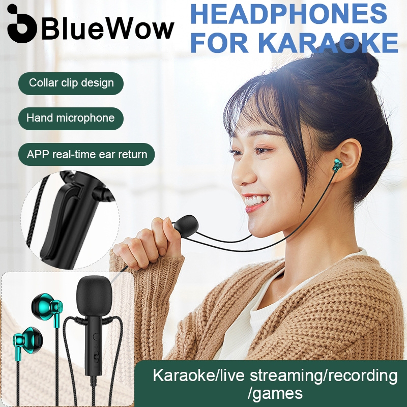 [Bluewow] Tai nghe có dây 1,5M có Mic khử tiếng ồn cho Livetream, Karaok, Chơi Game Chất lượng ...