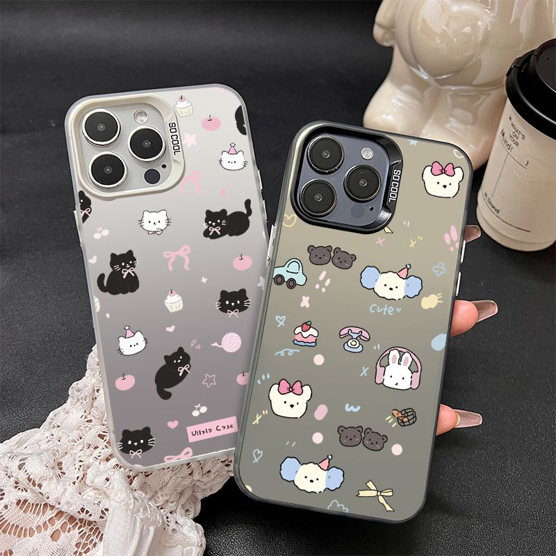 Dành Cho iPhone Ốp Lưng 11 PRO MAX IP12 IP13 IP14plus Mèo Con Đen Dễ ...