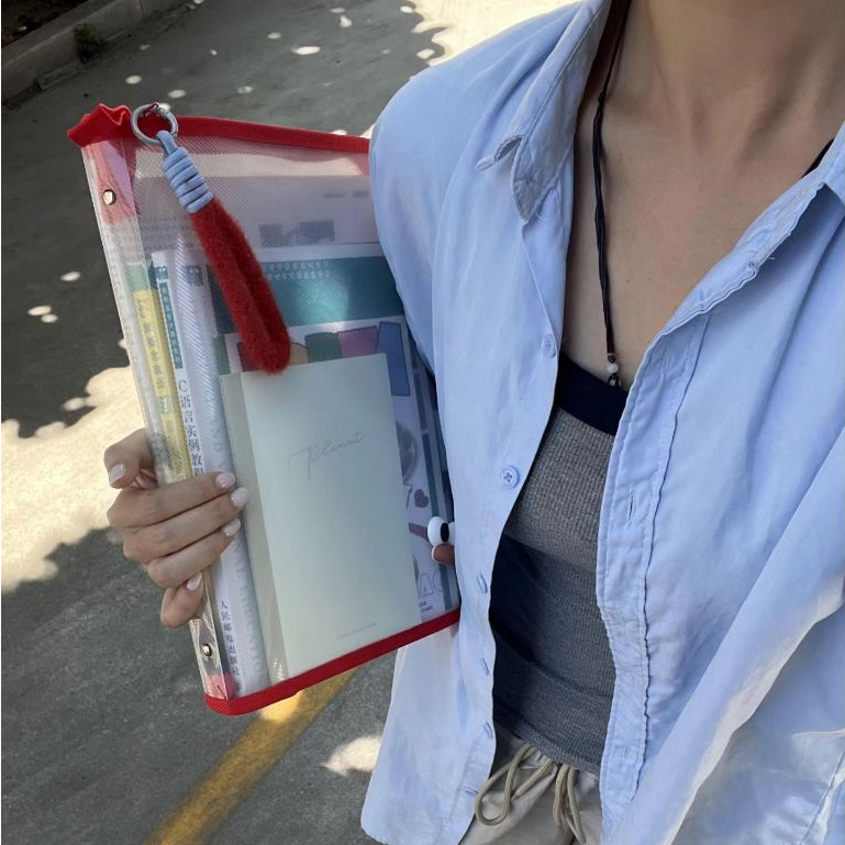 Ohaya | A4 Di Động ipad Túi Thư Mục Dung Tích Lớn Cạnh Dopamine Màu Lớp Đi Lại Túi Xách Dữ Liệu ...