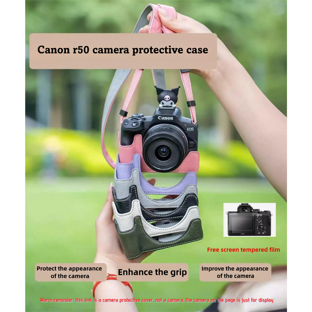 Ốp lưng máy ảnh Canon R50 R10 micro-single R8 vỏ bảo vệ R100 đế R6II R5 ...