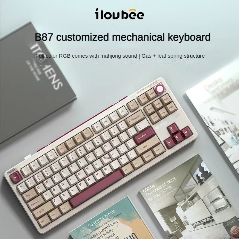 Ilovbee B87 Không Dây Bluetooth Tùy Chỉnh Bàn Phím Cơ Tuyến Tính Tắt Tiếng TKL Miếng Đệm Tùy ...
