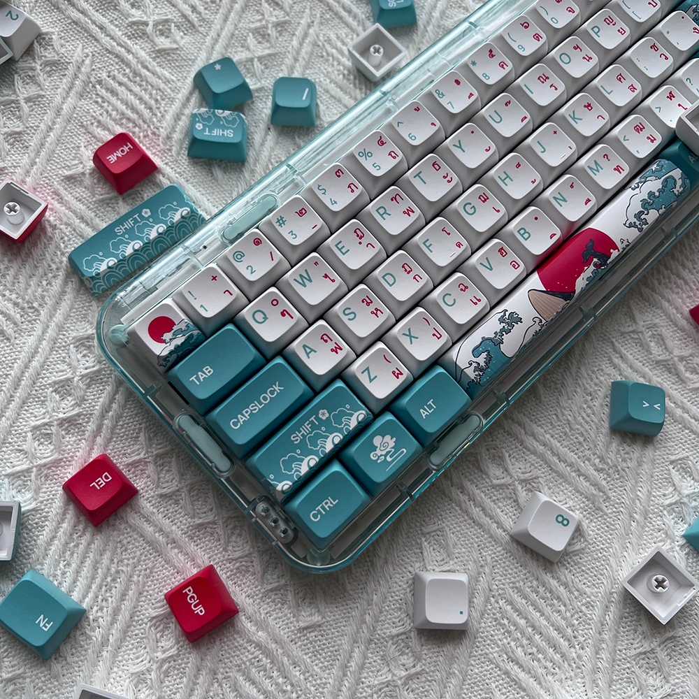 Keycaps Thái biển san hô chủ đề XDA OEM hồ sơ Dye-Sublimation PBT ...