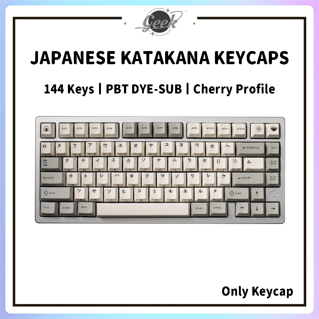 Keycaps Katakana Nhật Bản PBT Dye-sub Cherry Profile Keycap Custom ...