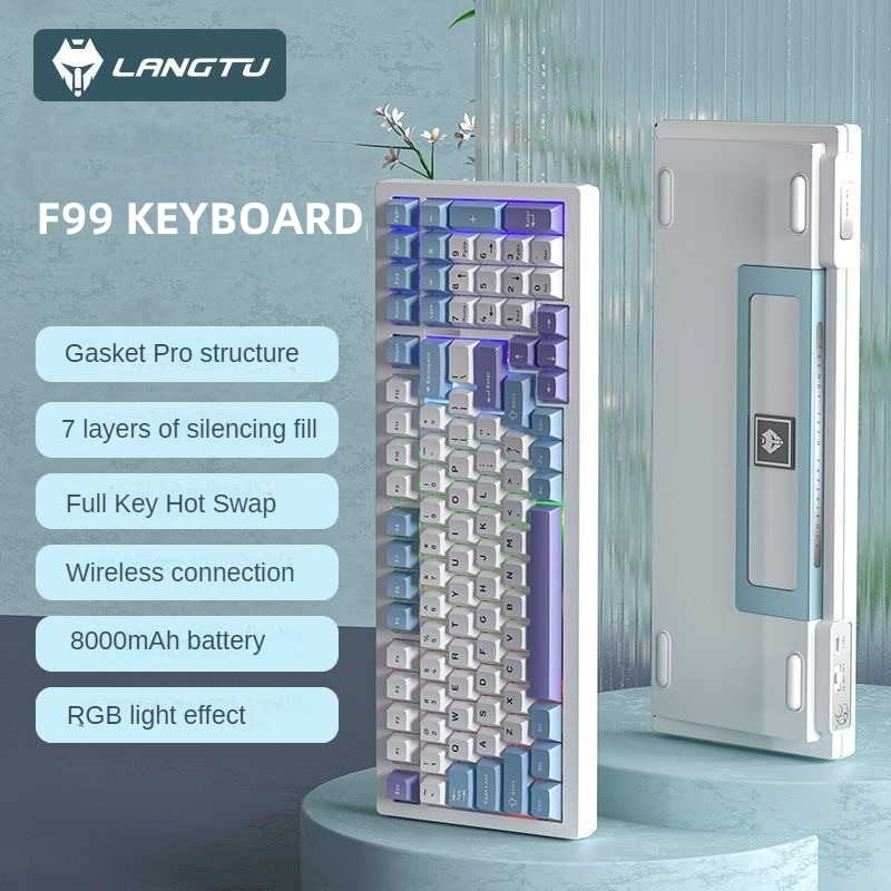 Langtu F99 Bàn phím cơ có dây và không dây 3 chế độ 99 phím Cherry ...