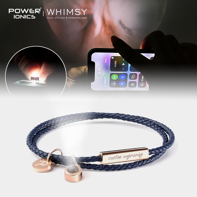 POWER IONICS WHIMSY Nam Nữ Da Thật Chính Hãng Quấn Vòng Tay Quyến Rũ Với Tùy Chỉnh Chiếu Ảnh Mặt ...