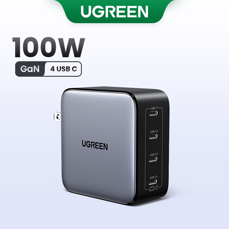 Ugreen 100W GaN Sạc 4 Cổng 4 USB C Sạc QC4.0 3.0 PPS Cho Macbook Air ...
