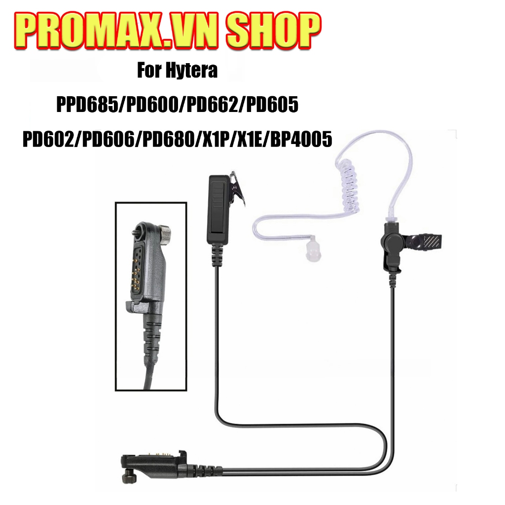【PROMAX.VN SHOP】Tai Nghe Micro Cho Hytera Walkie Talkie Tai Nghe PD685 PD600 PD662 PD605 PD602 ...