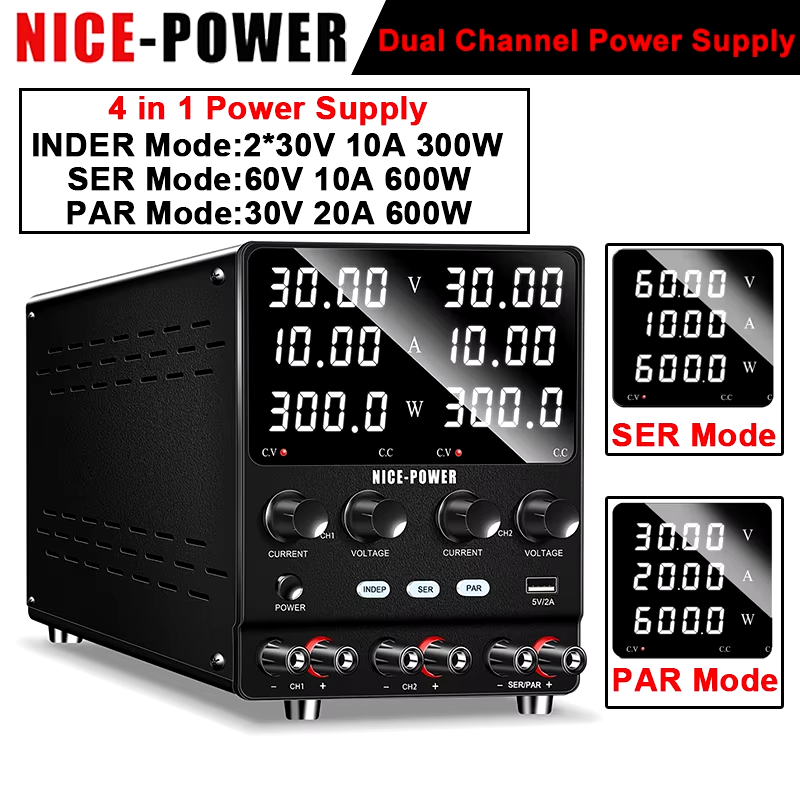 Nice-power 30V 20A Bộ nguồn chuyển mạch kép Bộ ổn định điện áp DC 220V sang 12V 3 chế độ INDEP ...