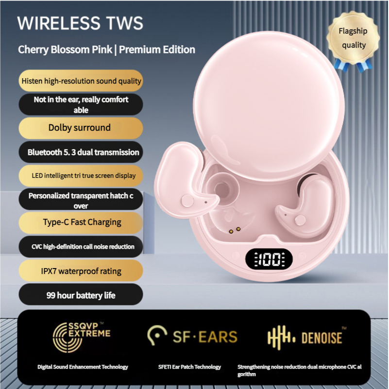 [Đầu tai thay thế miễn phí] Tai nghe ngủ, tai nghe không dây Bluetooth Y36, tai nghe không dây ...