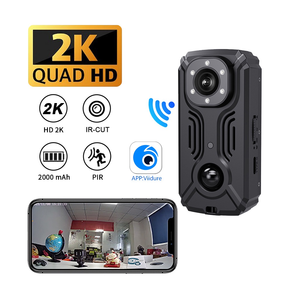 Wifi 2k Mini Camera IR-CUT DASH Cam Tầm Nhìn Ban Đêm Phát Hiện Chuyển ...