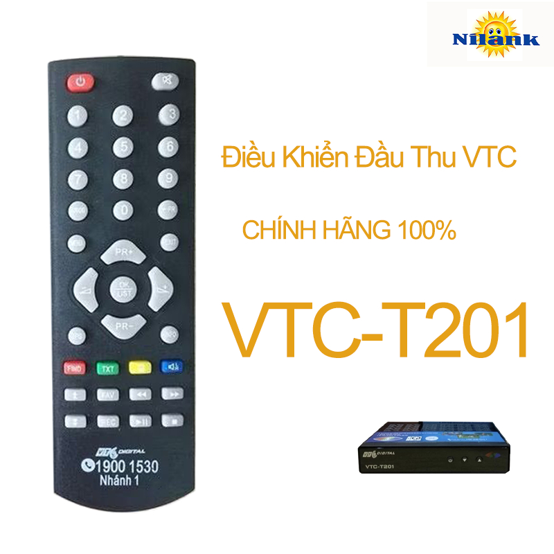 [ Nilank ] CHÍNH HÃNG100% Remote Điều Khiển Đầu Thu VTC—T201 (1900 1530 ...