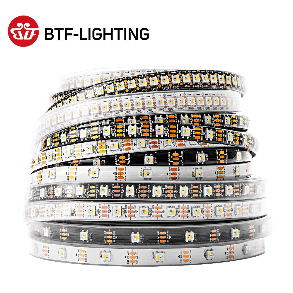 Btf-lighting 5m SK6812 RGBW IC LED dải 4 trong 1 pixel chiếu sáng địa ...