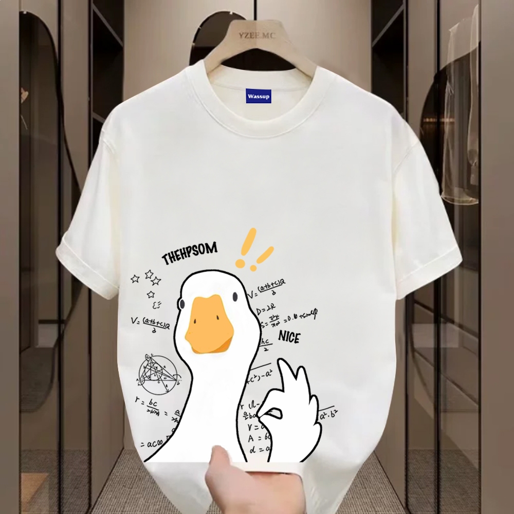 Hàng có sẵn WASSUP Fun Math Duck-Áo thun nam mới! 100% cotton, thời ...