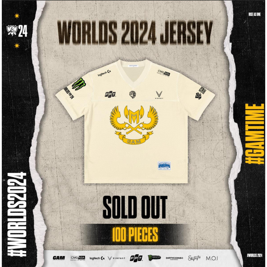 [Giảm giá độc quyền] Đồng phục thế giới DC X GAM VCS JERSEY 2024. “Kiaya / Levi ” Cùng Áo thun ...