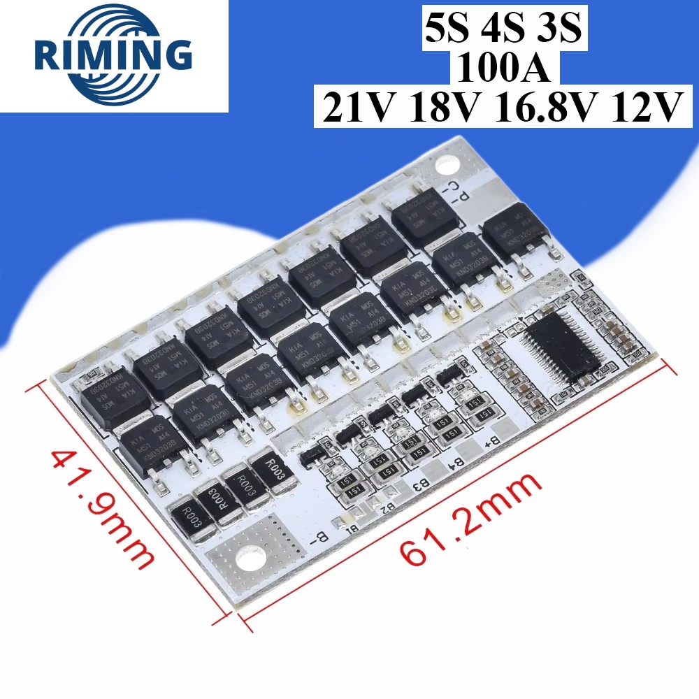 5s 4S 3S BMS 100A 21V 18V 16.8V 12V 18650 Li-ion LMO Ternary Pin Lithium Bảo Vệ Bảng Mạch Cân ...